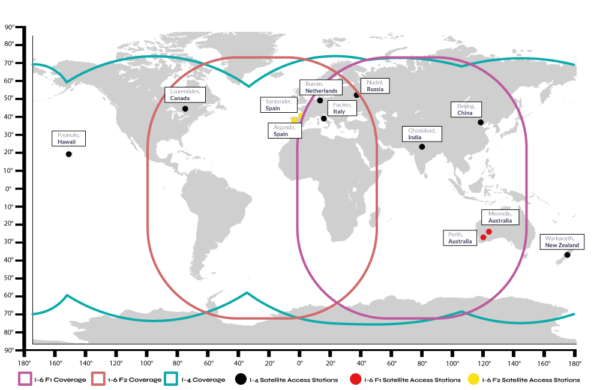 Inmarsat BGAN, BGAN M2M & IDP Coverage Map